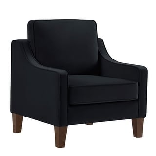 Black Armchair Velvet Single Sofa Chair Modern Accent Chair Sofa - Bed ...