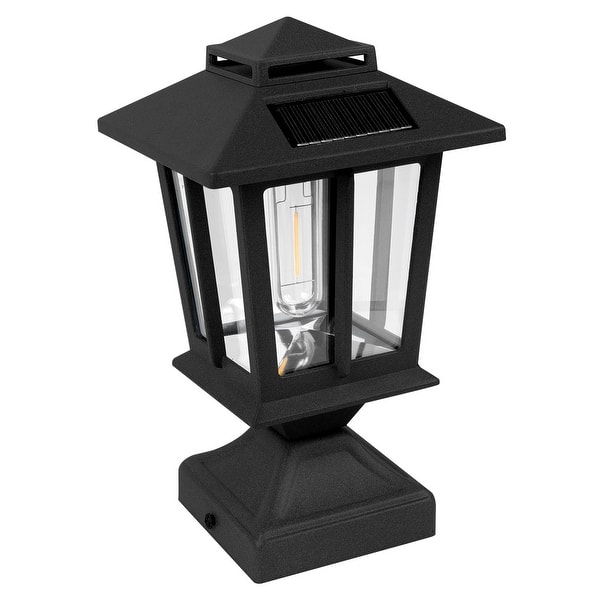 Solar Post Lantern Waterproof Outdoor Deck Fence Post Cap Light - Bed ...