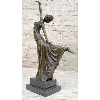 Chiparus Exotic Dancer Bronze Satue Sculpture Marble Base Figurine ...