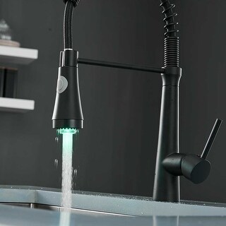 Single Handle Kitchen Faucet Cone design with LED Light - Bed Bath ...