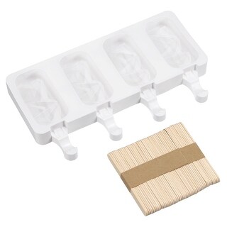 Silicone Ice Cream Molds, 10.12" x 5.83" Rectangle Ice Pops Molds ...