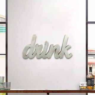 Gray Metal Drink Wall Sign - Bed Bath & Beyond - 36272375