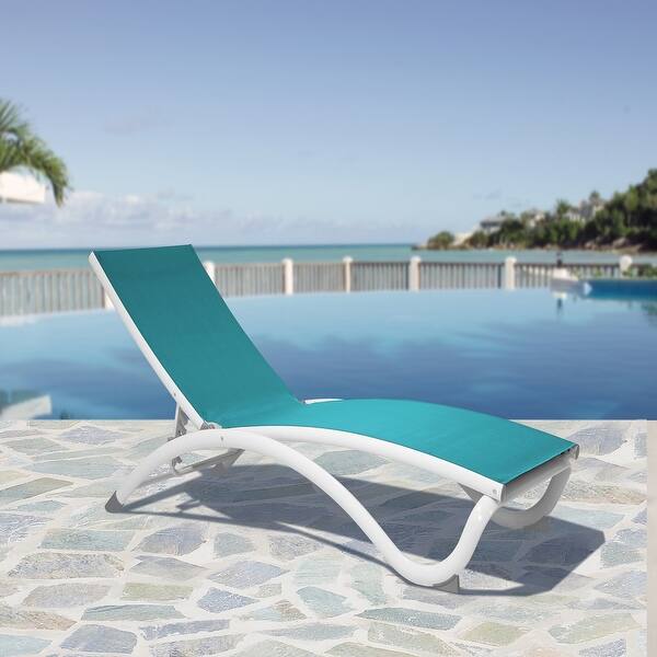 Archway Set of 2 Stackable Teal Sling Chaise Longer - N/A - Bed Bath & Beyond - 37591656