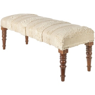 Maddox Boho Upholstered Bench - 18"H x 48"W x 16"D - Bed Bath & Beyond ...