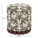 Dex Leopard Pattern Jacquard Upholstered Round Ottoman - Bed Bath ...