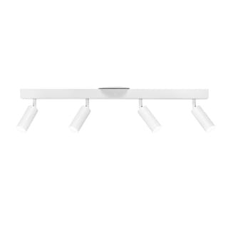 28" 4-Light LED Integrated Track Lighting, Matte White, Pivoting Track ...