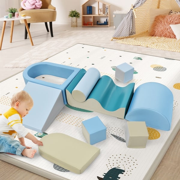Soft Climb and Crawl Foam Play set 8 in 1 , for Infants, Preschools ...