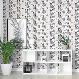 Merola Tile Rockstar Frenchie 11-3/4" x 39-1/8" Ceramic Wall Tile - Bed ...