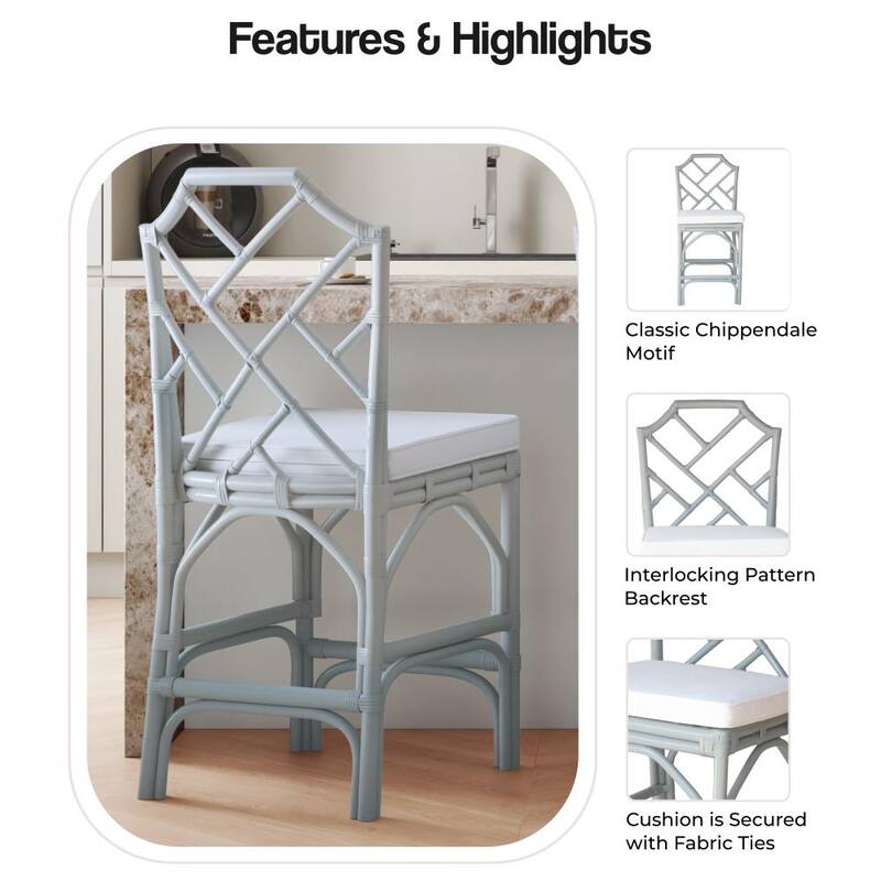 NPD Furniture Kara Rattan Counter Stool (Set of 2) - Overstock - 32171873