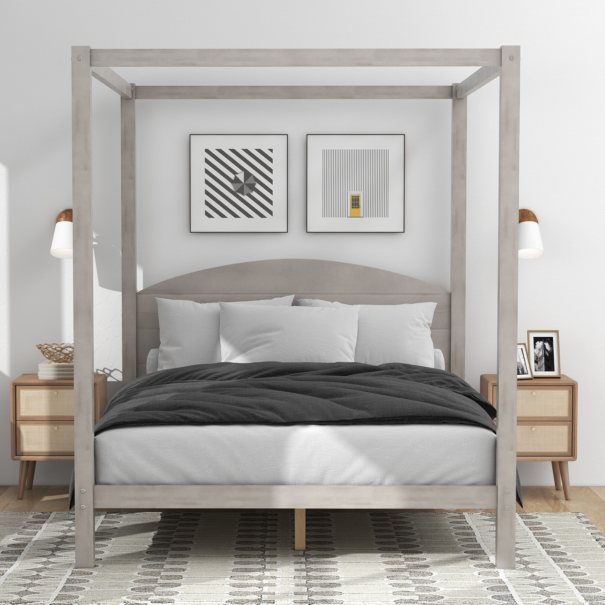 Half moon bed canopy store
