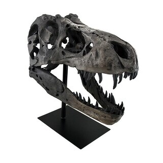 Tyrannosaurus Rex Replica Fossil Skull Statue On Museum Mount T-Rex ...