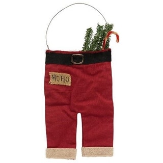 Santa Pants Fabric Hanger Ornament - 7.25" x 0.5" x 12.75" - Bed Bath ...
