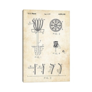 iCanvas "Frisbee Disc Golf Goal" by Patent77 Canvas Print - Bed Bath ...