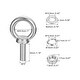 Lifting Eye Bolt, 4 Sets Eye Bolt with Nut Washer 304 Stainless Steel ...