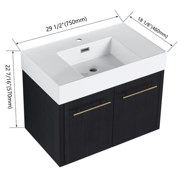 wall mounted vanity dimensions