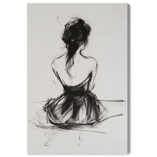 Back View I Minimalist Wall Art Wrapped Canvas Print by Art Remedy ...