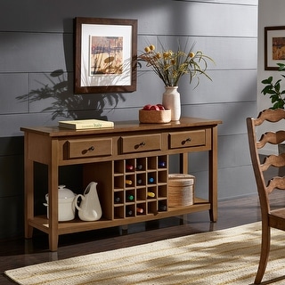 Eleanor Two-Tone Wood Wine Rack Buffet Server by iNSPIRE Q Classic ...