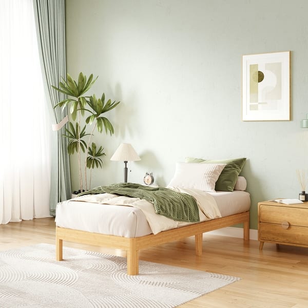 single bamboo bed