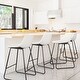 Modern Faux Leather Metal Frame Counter Height Bar Stools (Set of 4 ...