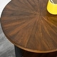 Round Coffee Table with Solid Wood Storage Circle Center Table - Bed ...