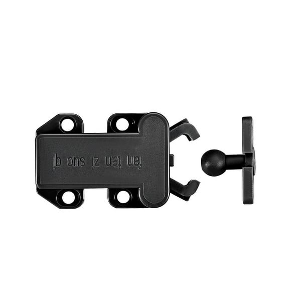 Push Open Latch Rebound Self-Locking Door Touch Catch Lock Black 2pcs ...