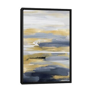 iCanvas "Intuition Blue And Gold II" by Jackie Hanson Framed Canvas ...