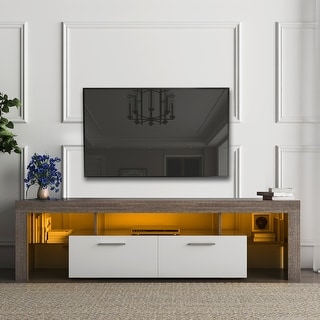 Simple Modern TV Cabinet with LED Light - Bed Bath & Beyond - 38196594