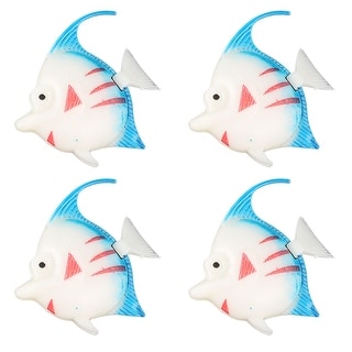 Aquarium Fish Tank Plastic Angelfish Decor Floating Ornament Model Toy ...