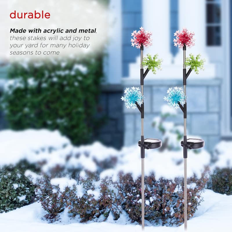 Alpine Corporation Outdoor Garden Stakes LED Lights (Set of 2 ...