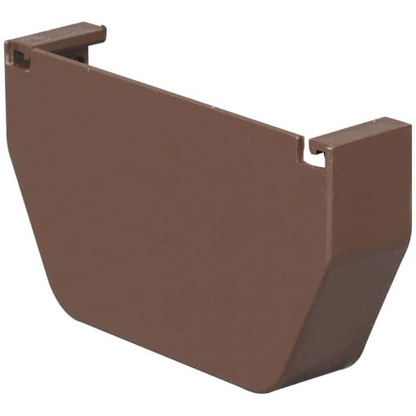 Amerimax 5 In. Contemporary Brown Vinyl Gutter End Cap - 1 Each - Bed ...