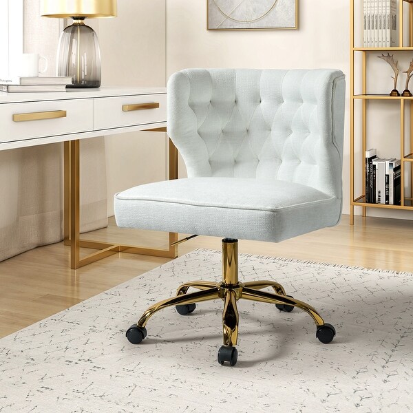 Hulala Home Gabriel Contemporary Upholstered Height Adjustable Armchair with Swivel by Navy