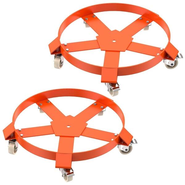 1/2 pack 55 Gallon Drum Dolly 5 Swivel Casters Wheel for Warehouse ...