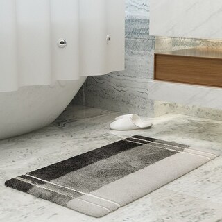 Black, Grey & White Natural Fiber Bath Rug 20 x 30 - Bed Bath & Beyond ...