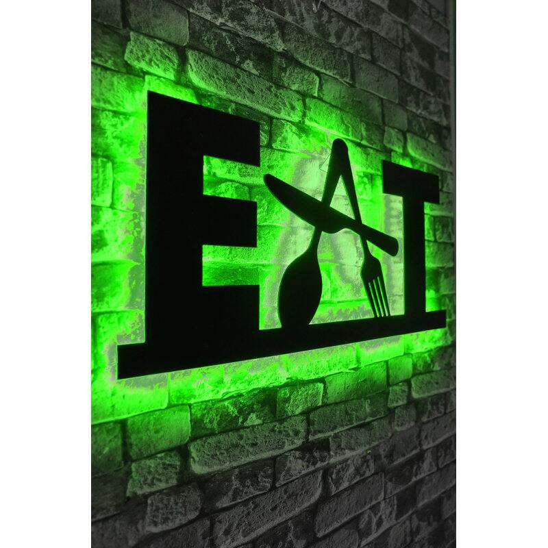 28.3" Handmade Eat Led on Wood Wall Decor - On Sale - Bed Bath & Beyond ...