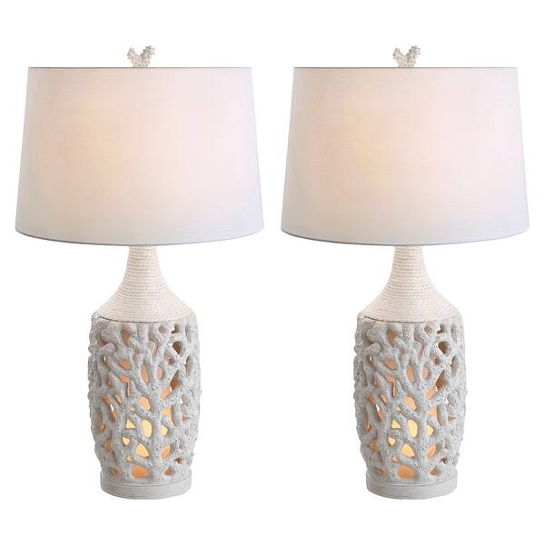 Sanibel Coral Night Light Lamp Coastal Set - 30' Height - antique white ...