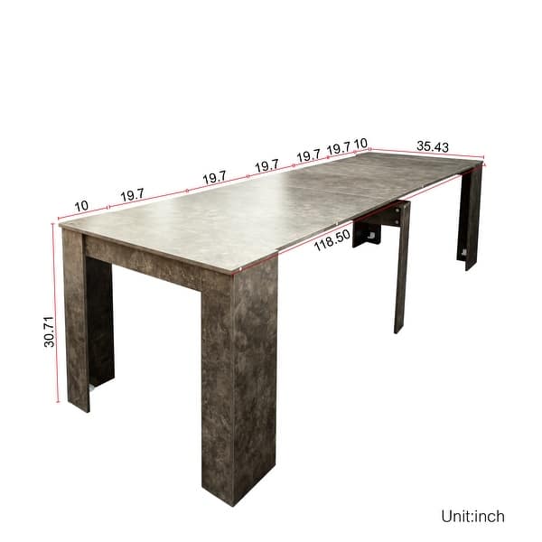 2 in 1 Multifunctional Extendable Console Table Dining Table for 4-8 ...