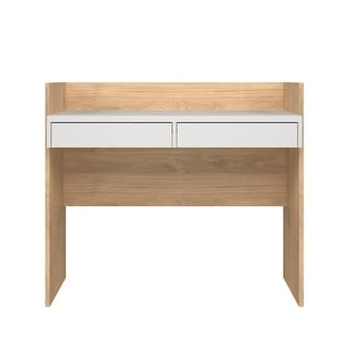 Porch & Den Wren Home Office Writing Desk with 2 Storage Drawers - Bed ...