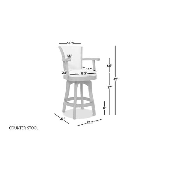 Williams Swivel Upholstered Bar Stool - Counter or Bar Height - 27 or ...