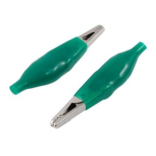 10 Pcs Insulated Electrical Alligator Clips Green 46mm for Test Lead ...