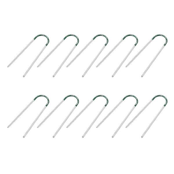 U-Shaped Garden Staples Ground U Pins 100mm 3.9-inch 3mm Dia Round ...