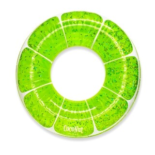 CocoNut Float: Lime Green Glitter - 42" Pool Float Ring, Inflatable ...