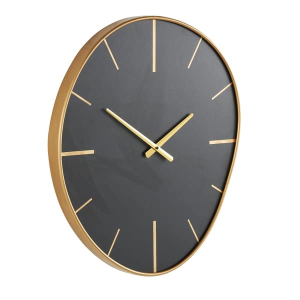 gold black clock