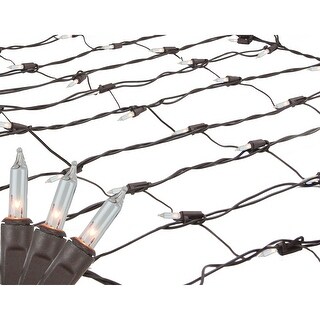 2' x 8' Mini Net Style Tree Trunk Wrap Christmas Lights Brown Wire ...