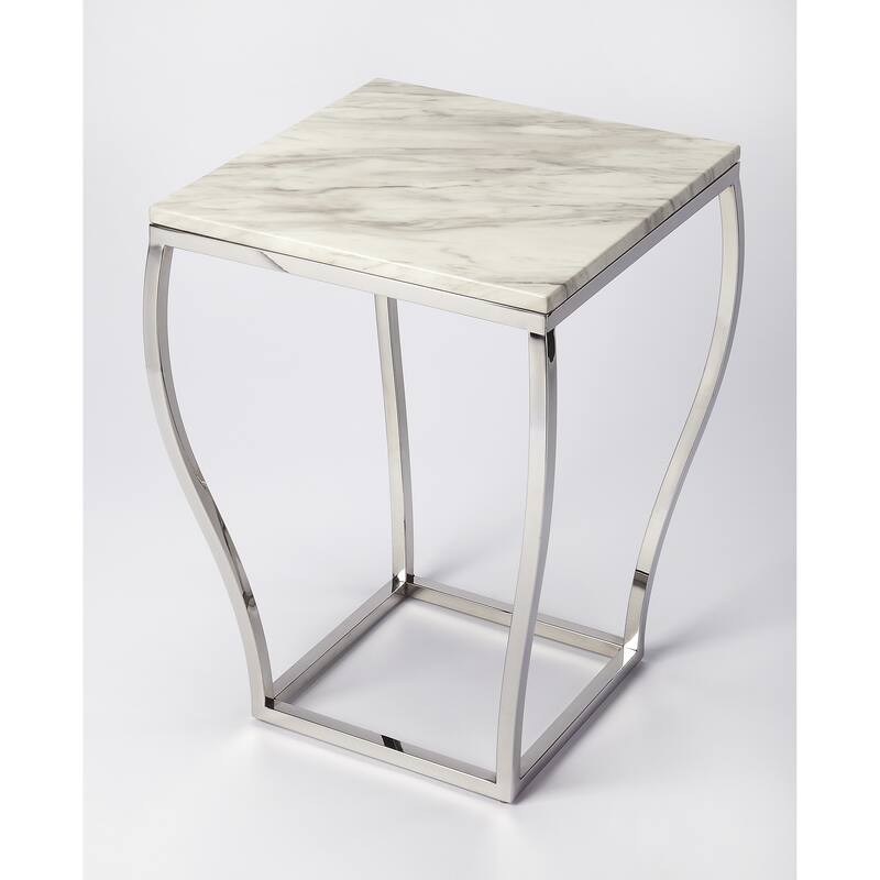 Butler haley Marble & Metal End Table - Overstock - 29019893