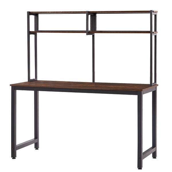 Home Office 52 Inches Computer Desk with Hutch and Shelves - Bed Bath ...