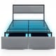 Gymax Full Size Bed Frame w/ 2 Storage Drawers LED Lights Slats - Bed ...