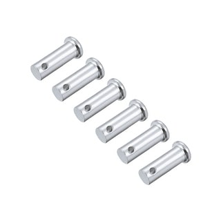 Single Hole Clevis Pins -10x25mm Flat Head Zinc-Plating Solid Steel Pin ...