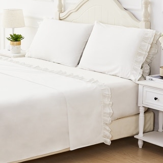 Layered Ruffle Cotton Sheet Set - Bed Bath & Beyond - 43863363