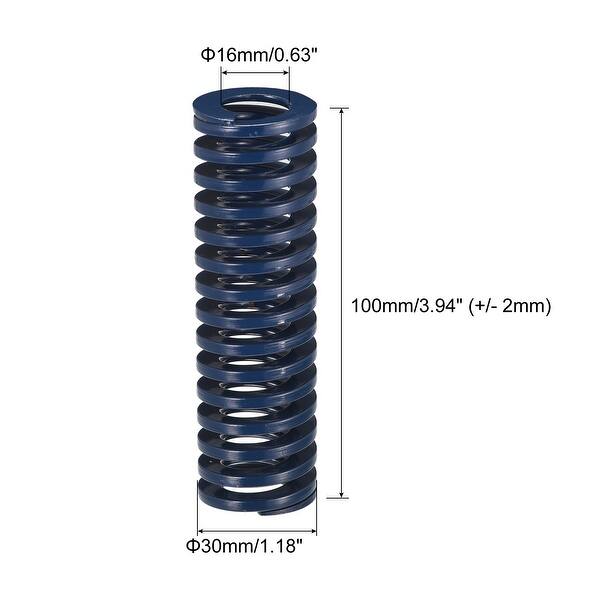 Die Spring, 2pcs 30mm OD 100mm Long Spiral Stamping Light Load ...