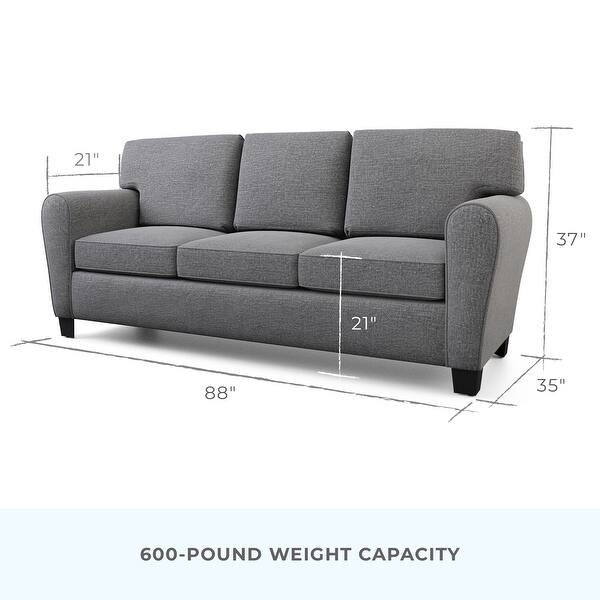 Brookside Abby 88" Upholstered Rolled Arm Sofa - Overstock - 32455849